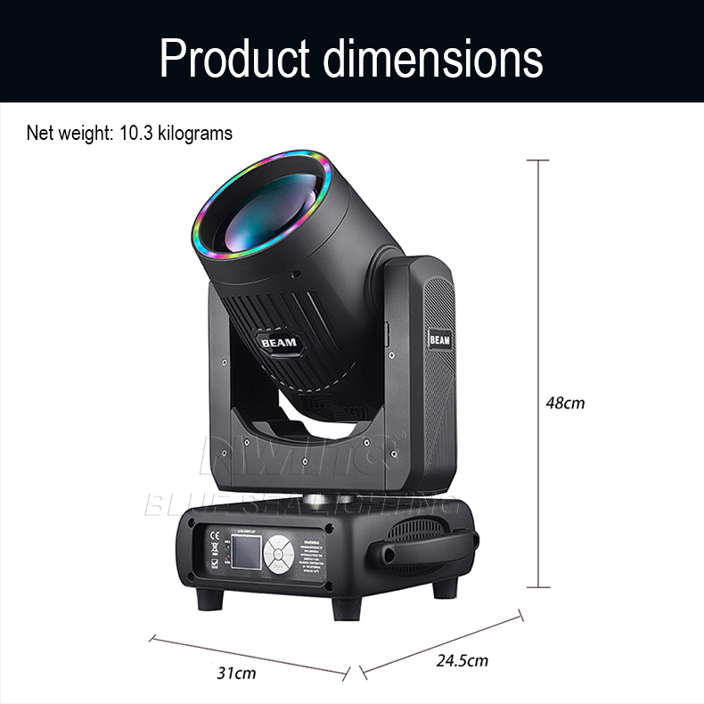 Mini Super Beam 295 Moving Head Light With Led ring-BLUE SEA